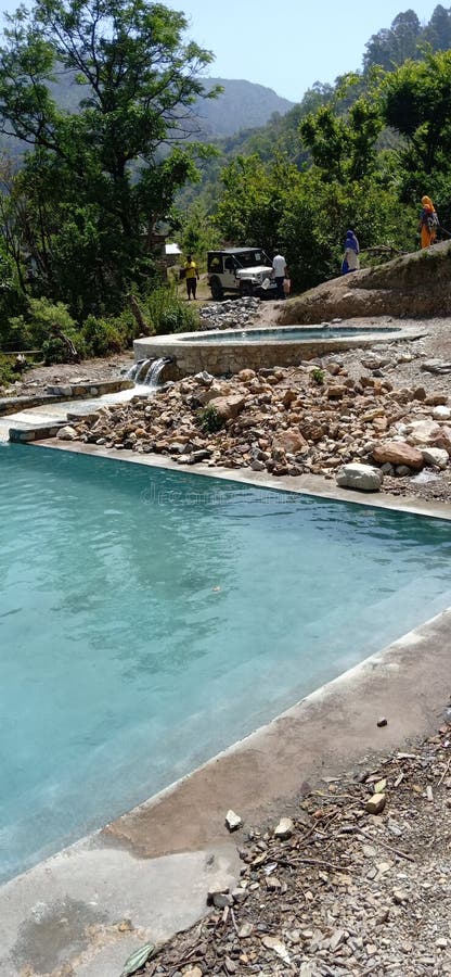 Sulphur water pool stock image. Image of waterway, vacation - 207137147