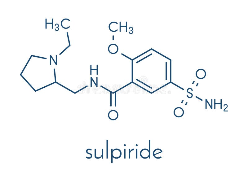 Sulpiride Antipsychotic Neuroleptic Drug Molecule. Skeletal Formula ...