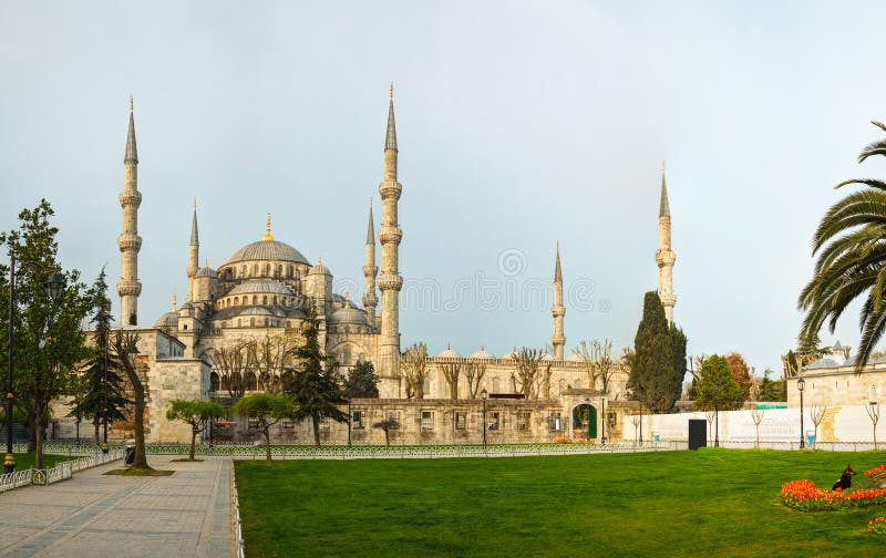 Sultan Ahmed Mosque (Blue Mosque) in Istanbul Stock Photo - Image of ...
