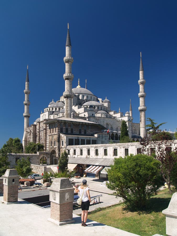 Four Minarets of Blue Mosque Stock Image - Image of istanbul, ancient ...