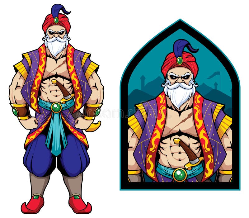 Set of King or Sultan Cartoon Icon Design Template with Various Models ...