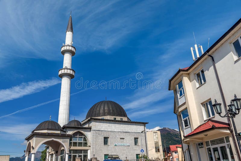 Sultan Mosque En La Ciudad De Plav, Montenegro Imagen de archivo ...