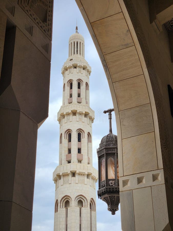 Sultan Qaboos Grand Mosque in Muscat, Oman Stock Image - Image of ...