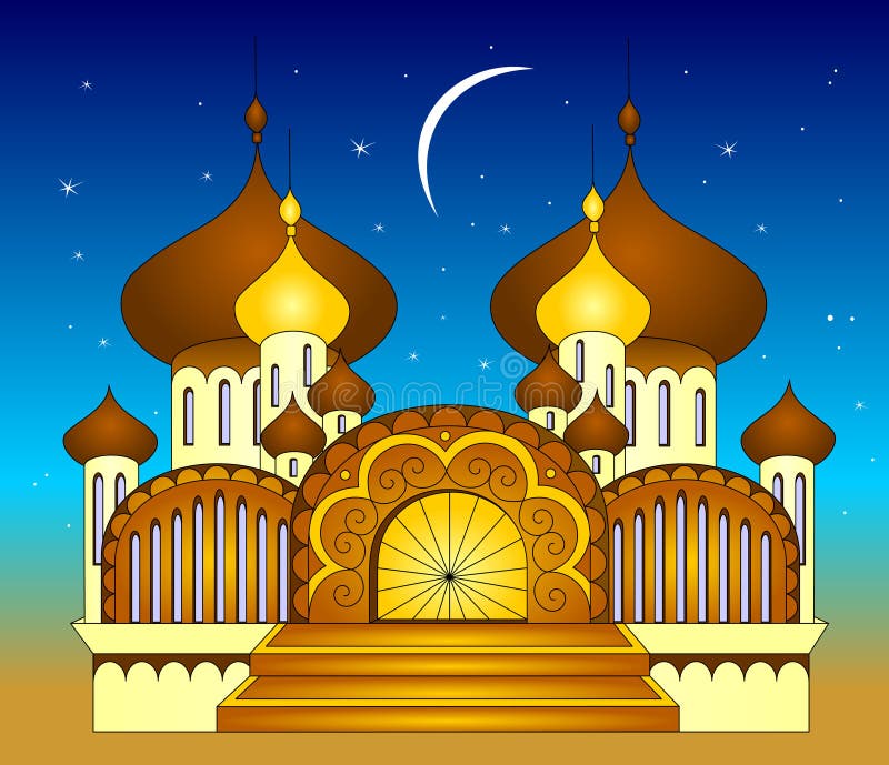 Sultan Palace Abdul - Samad Icon Vector Outline Illustration Stock ...