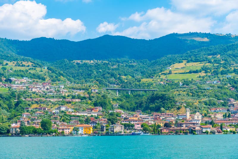 Sulzano Viewed from Monte Isola in Italy Stock Photo - Image of iseo ...