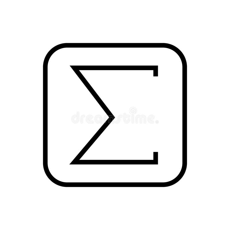 The Sum of Icon Vector Isolated on White Background, the Sum of Sign ...