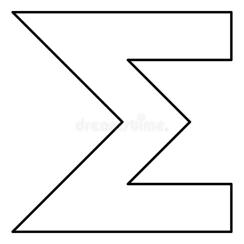 Sum Symbol Icon Black Color Illustration Flat Style Simple Image Stock ...