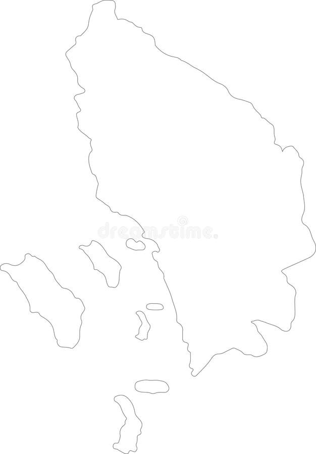 Sumatera Utara Indonesia Outline Map Stock Vector - Illustration of ...