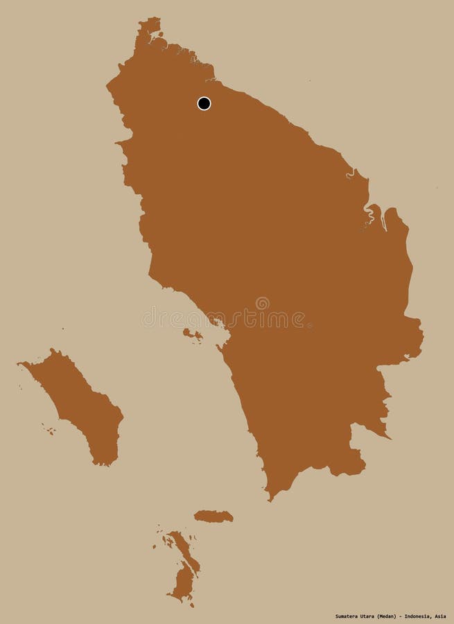 Sumatera Utara Indonesia Map with Indonesian National Flag Illus Stock ...