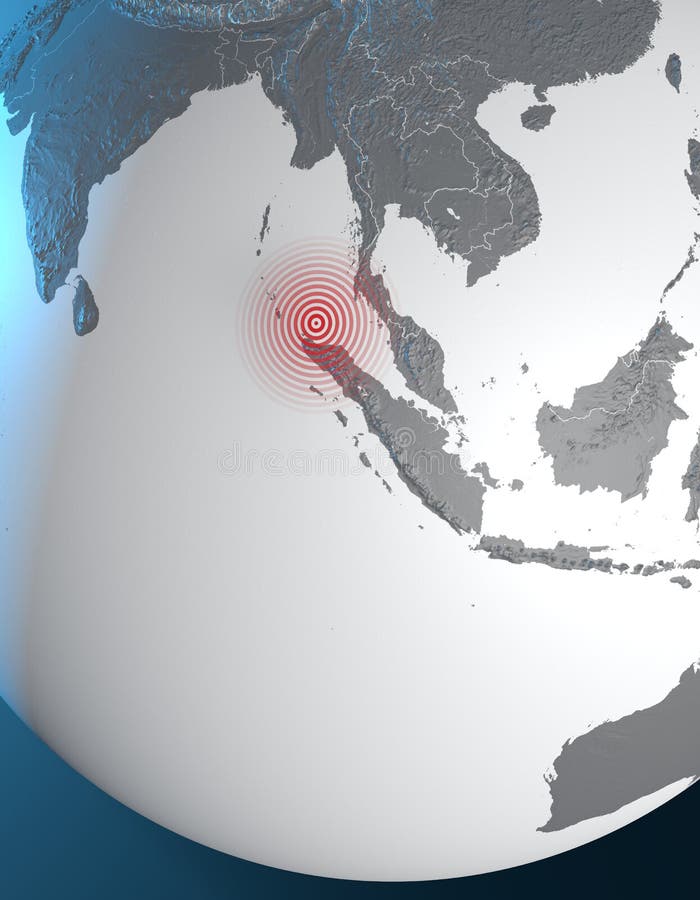 Earthquake in Indonesia. Shot from Space. Extremely Detailed 3D ...