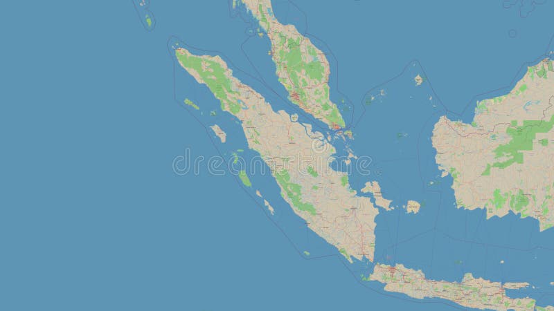 Sumatra Island. Indonesia. Topo Standard Stock Illustration ...
