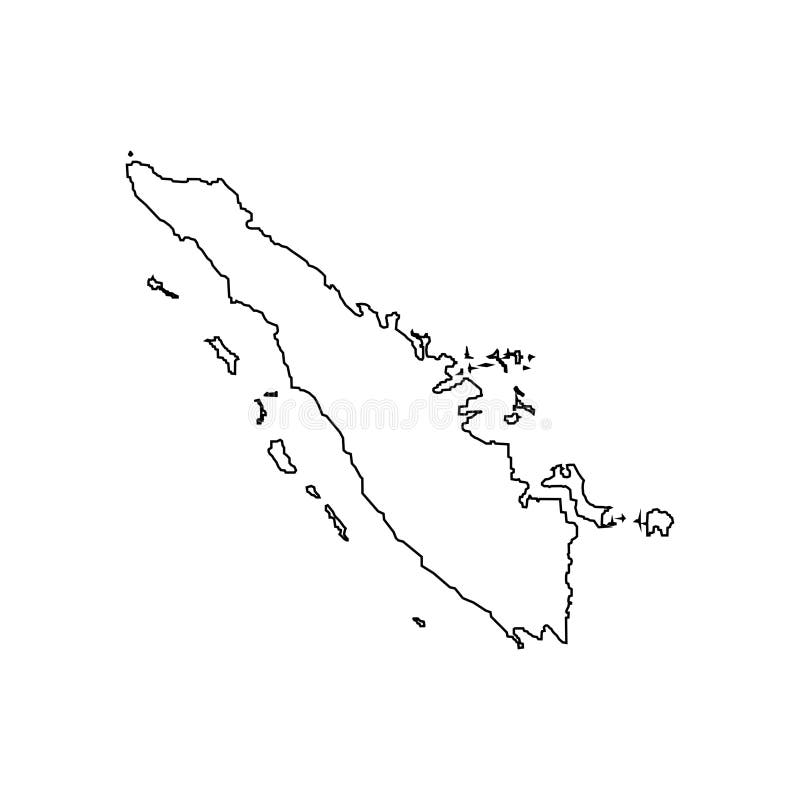Sumatra island map icon stock illustration. Illustration of ocean ...