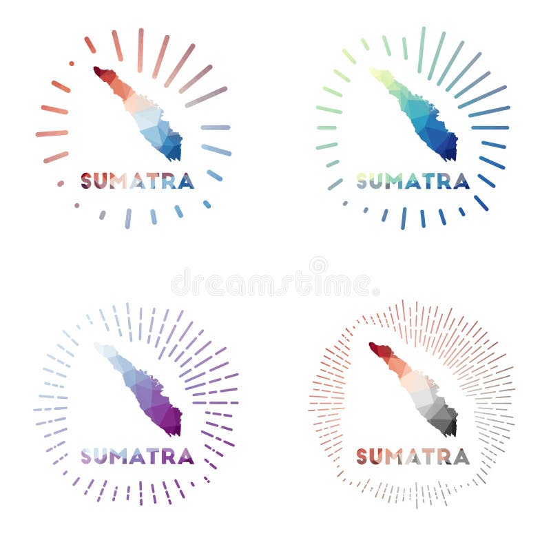 Sumatra Logo. Map of Sumatra with Island Name and. Stock Vector ...