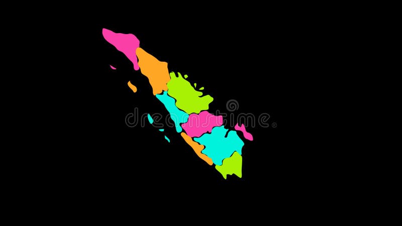 Vector Illustration of an Indonesian Map and Island of Sumatra Stock ...