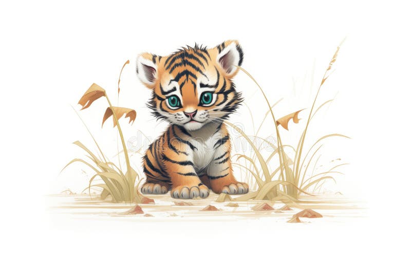 A Sumatran Tiger Cub Learning To Pounce Stock Image - Image of tiger ...