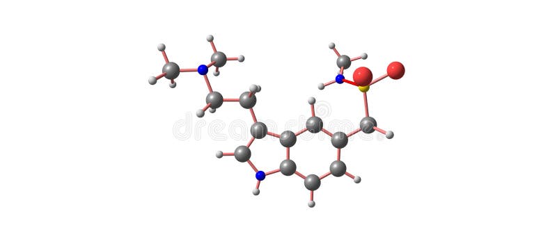 Sumatriptan Molecular Structure Isolated on White Stock Illustration ...
