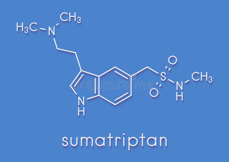 Sumatriptan Molecular Structure Isolated on White Stock Illustration ...