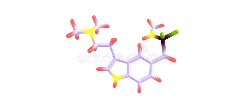 Sumatriptan Molecular Structure Isolated on White Stock Illustration ...