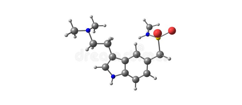 Sumatriptan Molecular Structure Isolated on White Stock Illustration ...