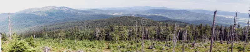Sumava Mountain Range Panorama Stock Image - Image of czech ...