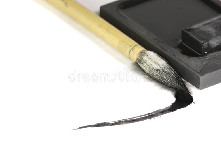 Sumi-e Brush & Ink Stone Stock Photo - Image of stone, artistic: 4428114