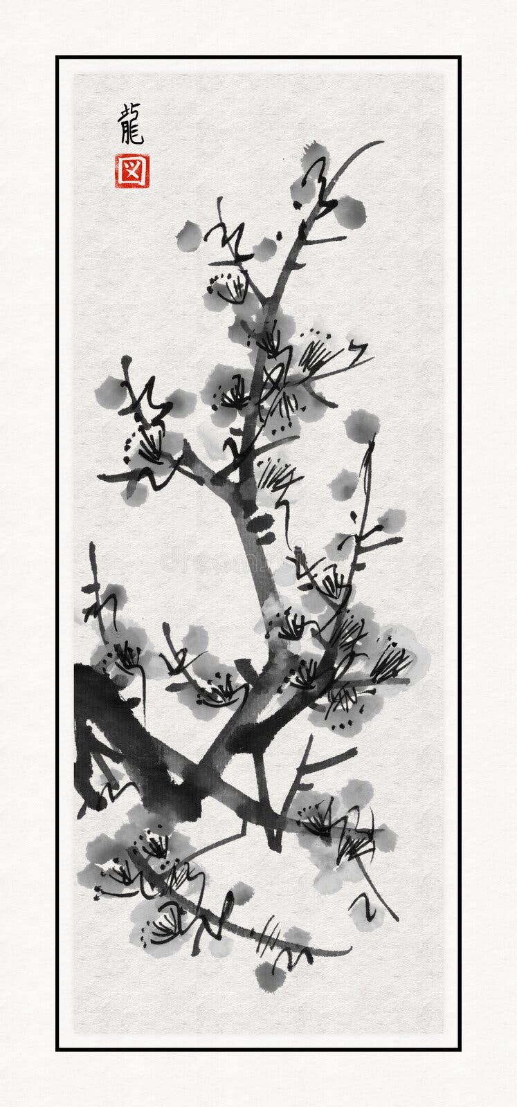 Sakura Ink Wash Stock Illustrations – 590 Sakura Ink Wash Stock ...