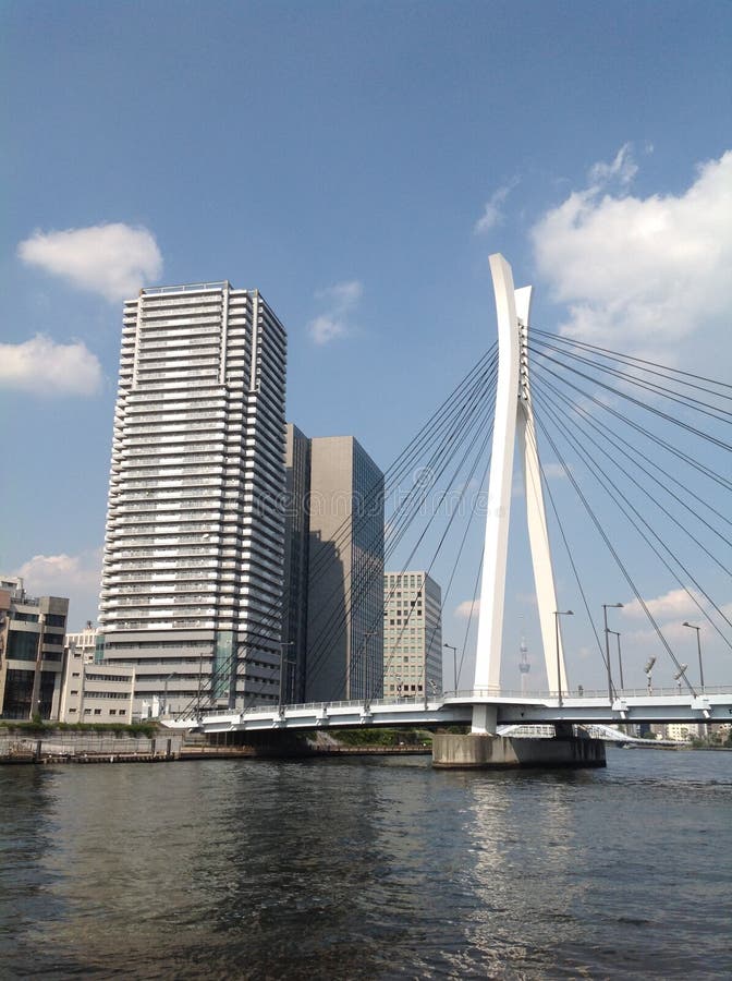 Sumida river in Tokyo editorial stock photo. Image of bridge - 53311693