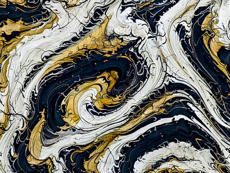 Suminagashi.Japanese Marbling. Paper Marbling. Created with Generative ...