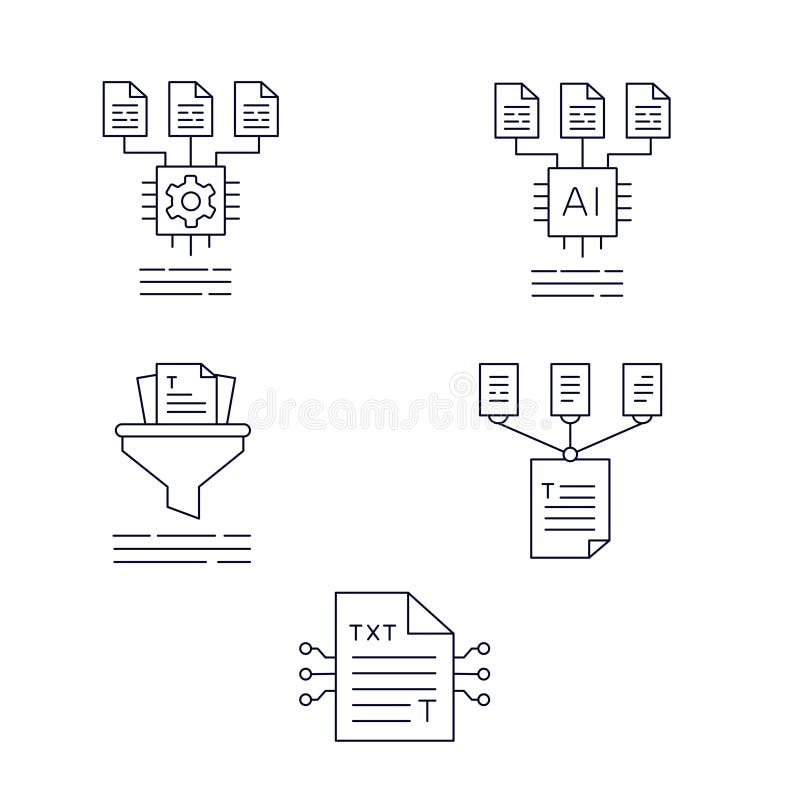 Text Summarization Illustration. Shortening Text. Efficient Text ...
