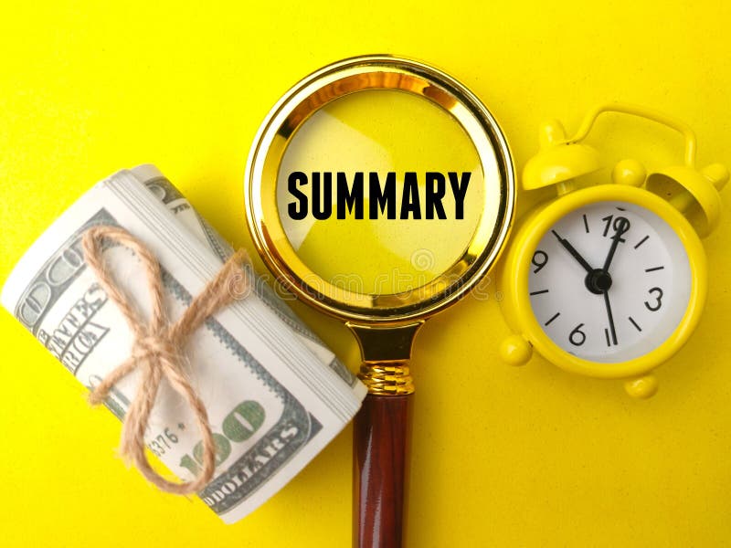 SUMMARY stock image. Image of analysis, financial, annual - 251249501