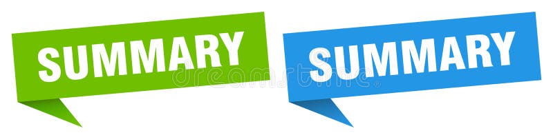 Summary Banner Template. Summary Ribbon Label Stock Vector ...