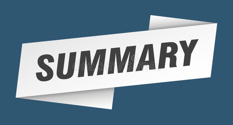 Summary Banner Template. Summary Ribbon Label Stock Vector ...