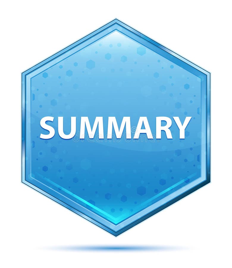 Summary Crystal Blue Hexagon Button Stock Illustration - Illustration ...