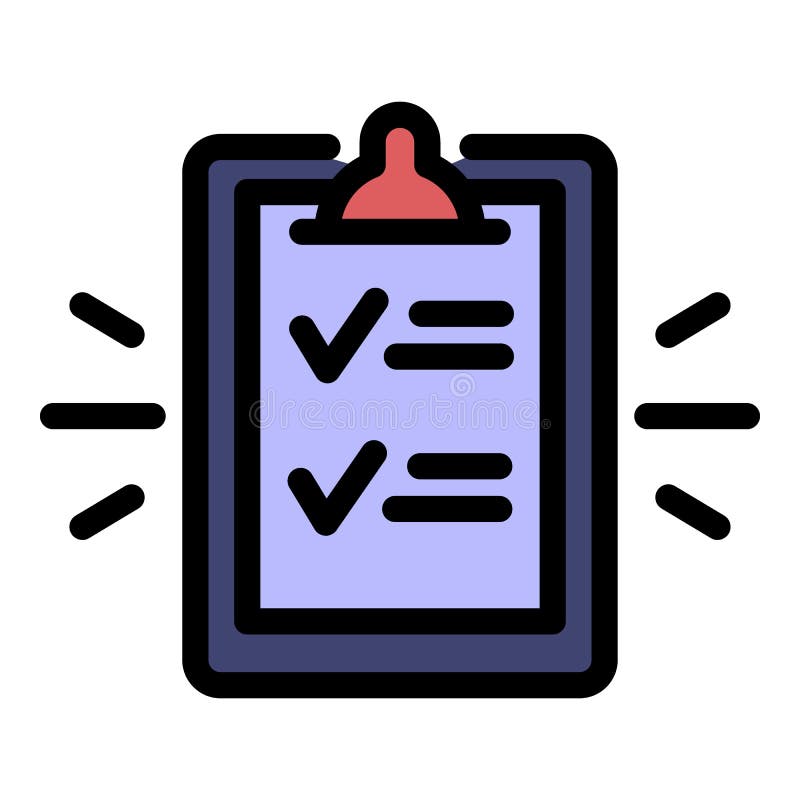 Summary Icon Color Outline Vector Stock Vector - Illustration of school ...