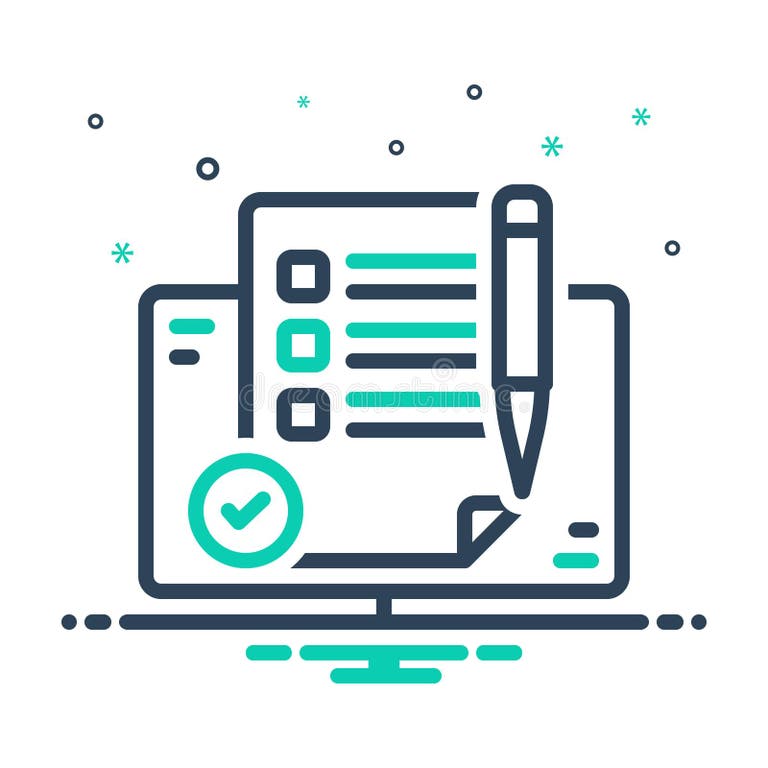 Mix Icon for Summary, Synopsis and Compendium Stock Illustration ...