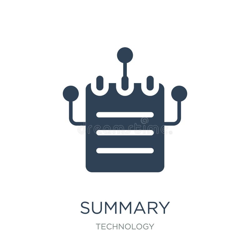 Summary Icon Vector Sign and Symbol Isolated on White Background Stock ... Summary Icon Vector Sign and Symbol Isolated on White Background Stock ...