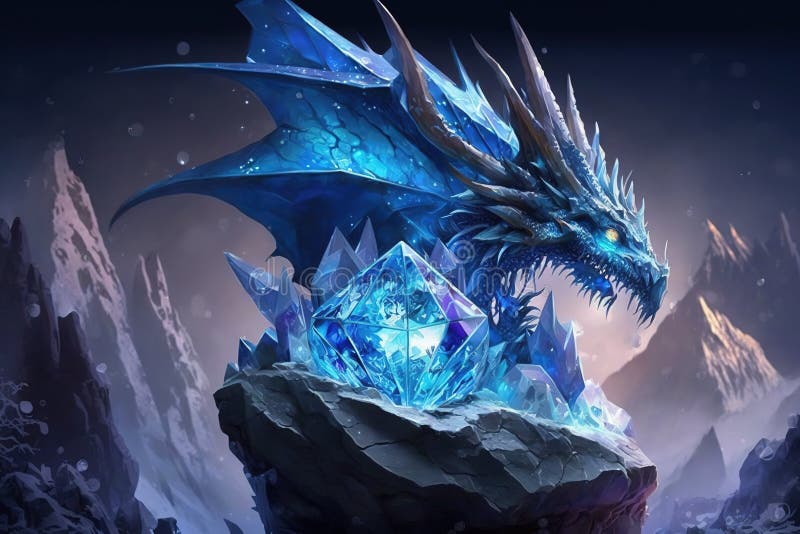 Azure Dragon Crystal Light on the Top of the Mountain Stock ...