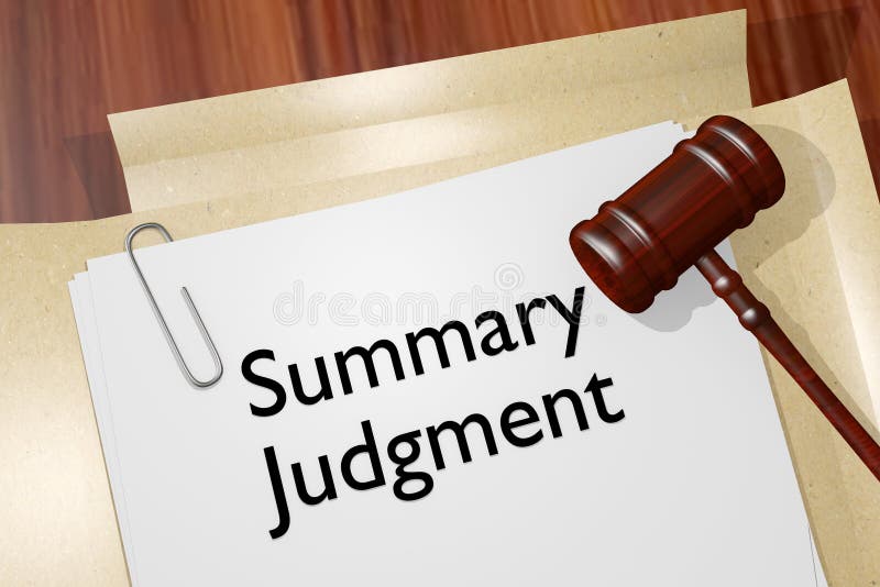 Summary Judgment concept stock illustration. Illustration of contract ...