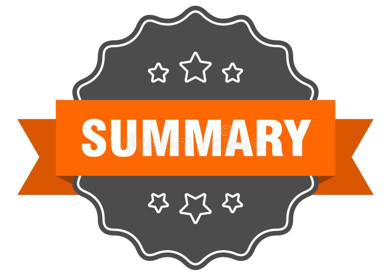 Summary Sticker Stock Illustrations – 497 Summary Sticker Stock ...