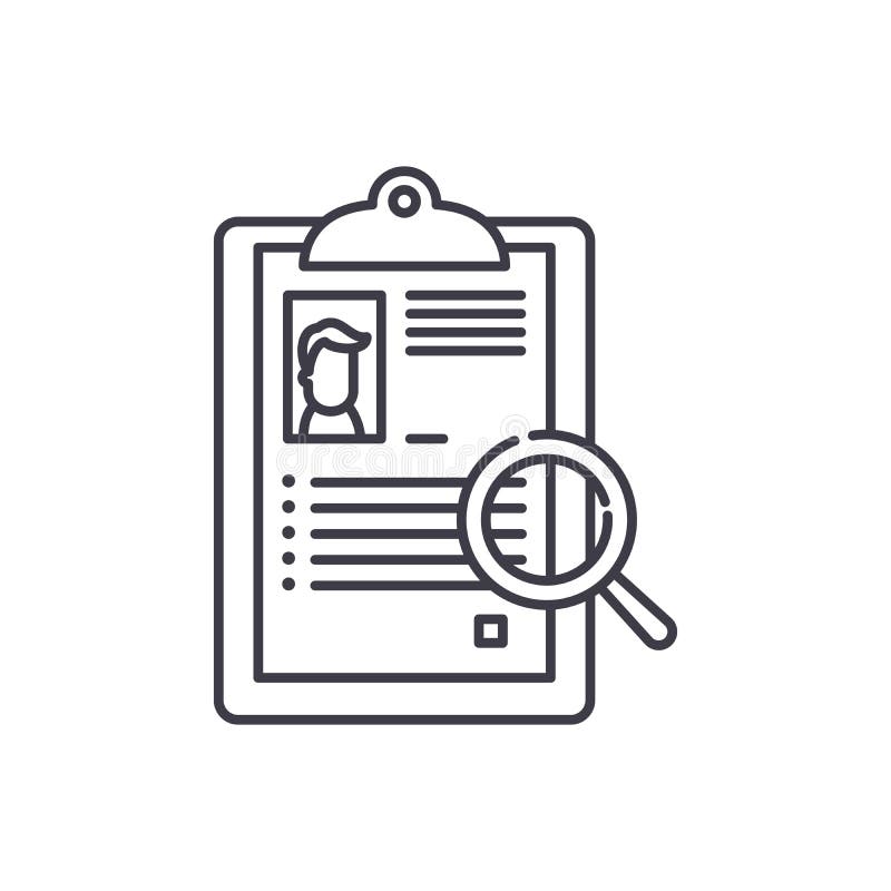 Summary Line Icon Concept. Summary Vector Linear Illustration, Symbol ... Summary Line Icon Concept. Summary Vector Linear Illustration, Symbol ...