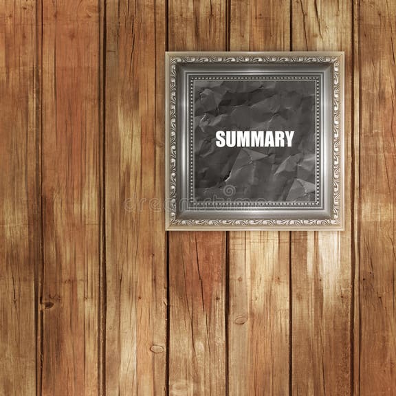 Summary Message Written on Paper Piece with Background. Conceptual ...