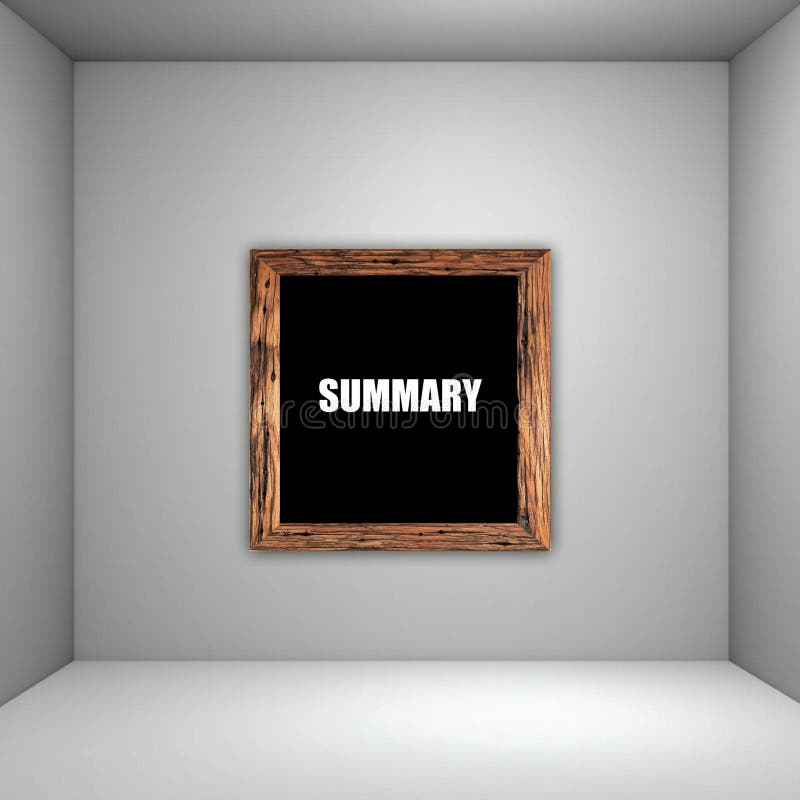 Summary Message Written on Paper Piece with Background. Conceptual ...