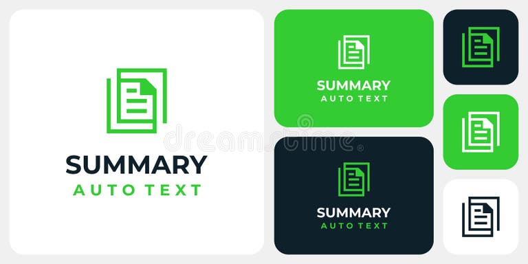Summary Paper Stack Shape Vector Logo Design with Modern, Simple, Clean ...