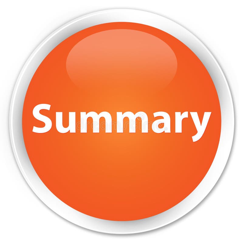 Summary Premium Orange Round Button Stock Illustration - Illustration ...