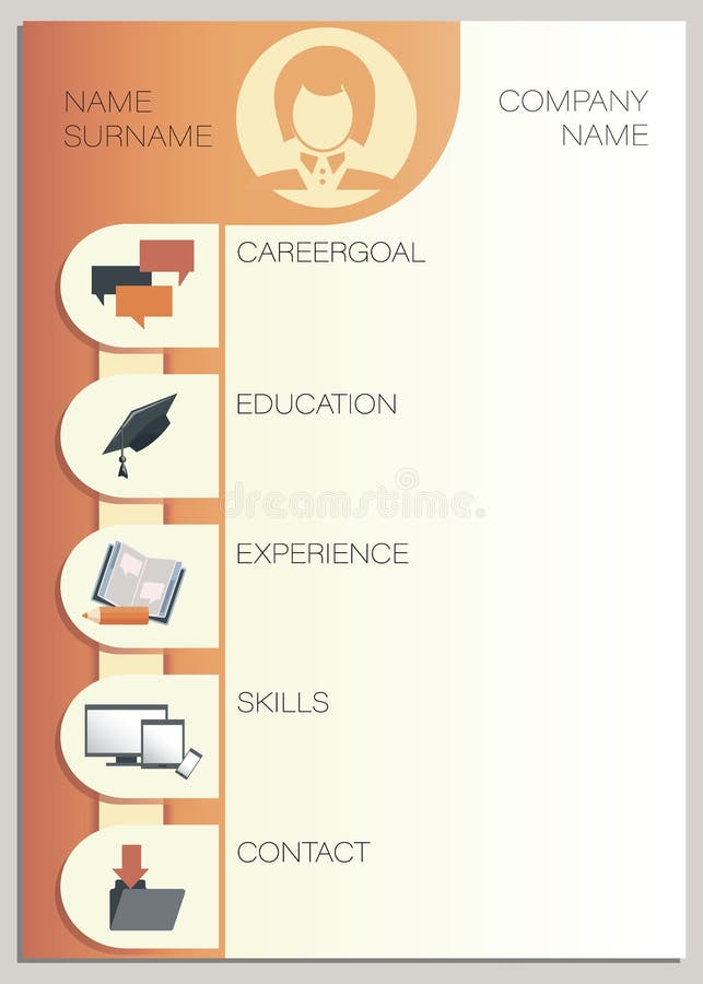Summary, Resume Female. Vector Template. Design Creative, Professional ...