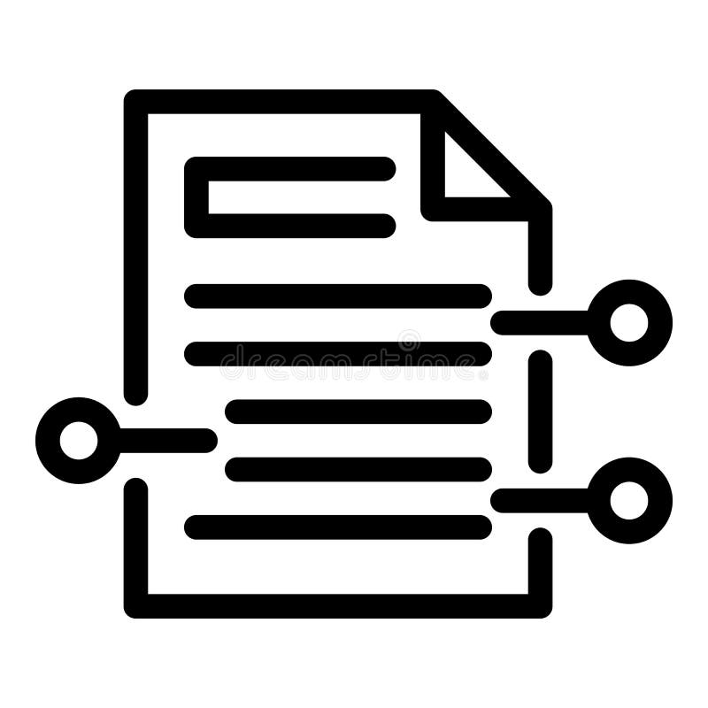 Summary Resume Icon, Outline Style Stock Vector - Illustration of ...