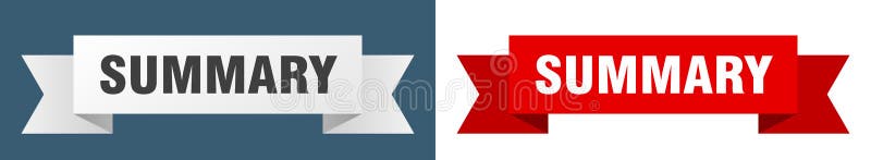 Summary Banner Template. Summary Ribbon Label Stock Vector ...