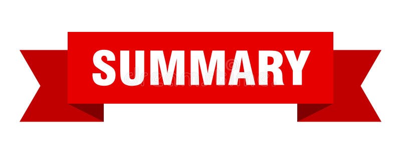 Summary ribbon. stock vector. Illustration of label - 153667145