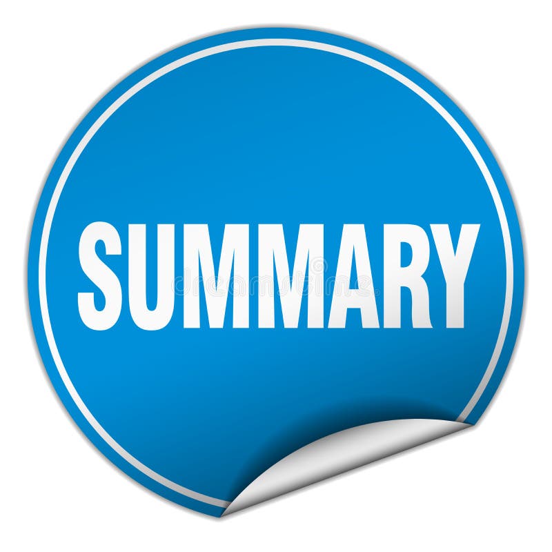 Summary Sticker Stock Illustrations – 469 Summary Sticker Stock ...