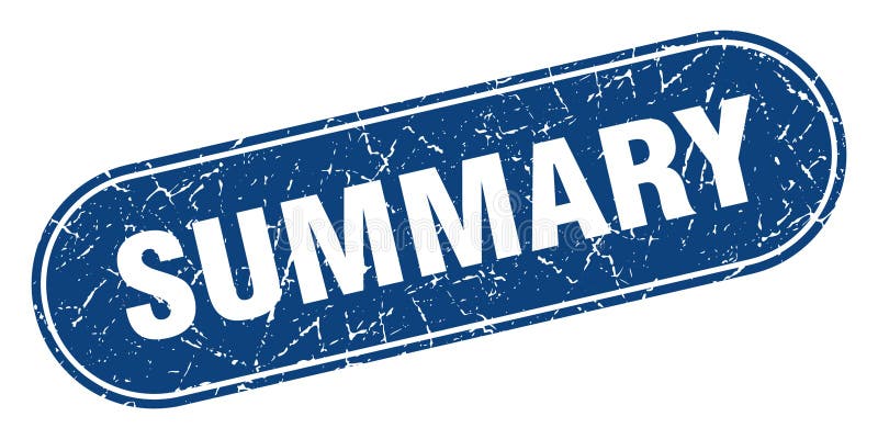 Summary Sign. Summary Grunge Stamp. Stock Vector - Illustration of ...